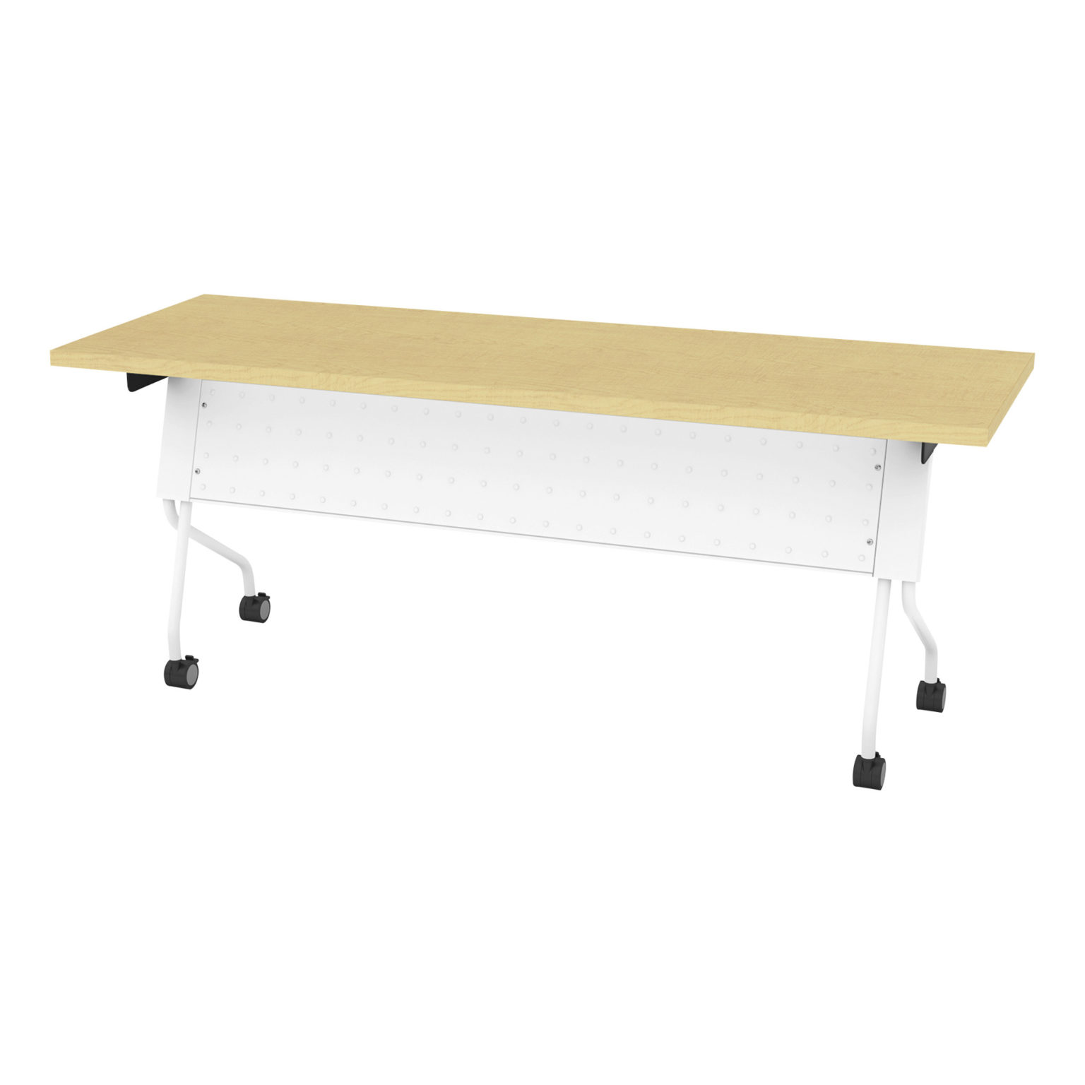 OfficeStar Folding/Nesting Training Table - White Frame - 72" - WorkSmart