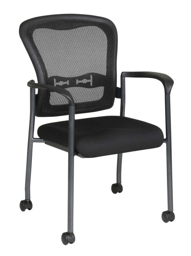 OfficeStar ProLine II 84540 Series 4 Leg Guest Chair w/Casters - WorkSmart